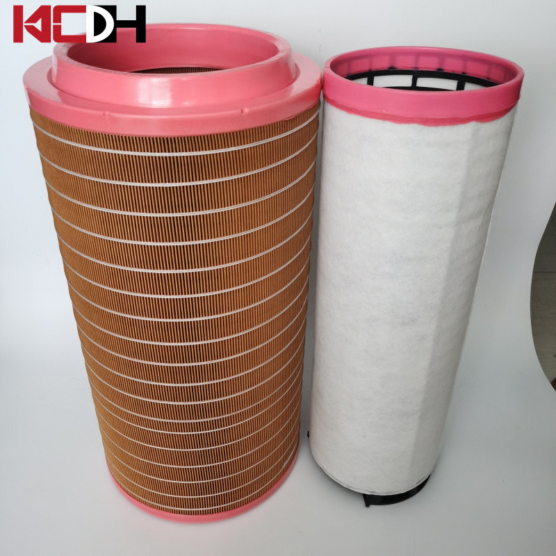 Filter Udara Bulat Mann 5 Inch C25710 245-6375 245-6376 Elemen filter udara